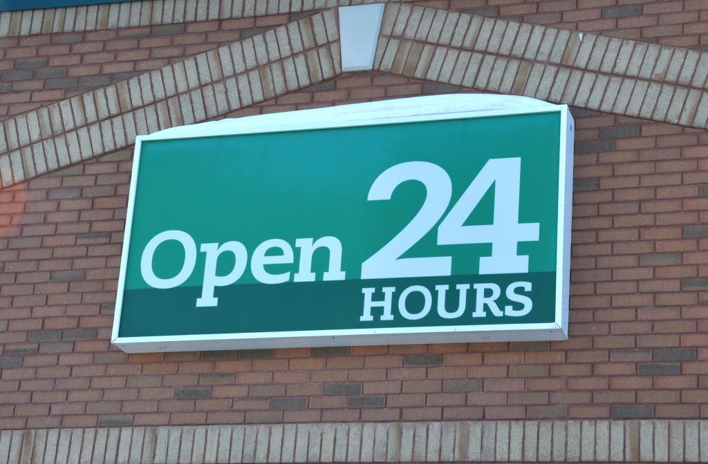 Open 24 hour signage - Schaefer Sign Works